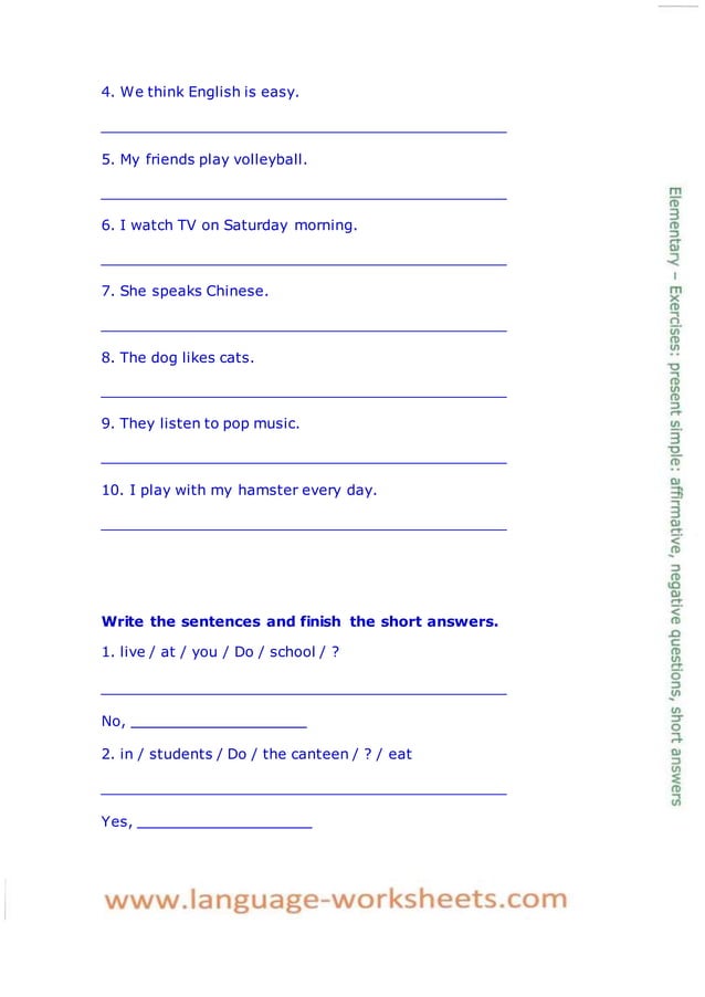 Elementarypresentsimpleexercises | DOCX