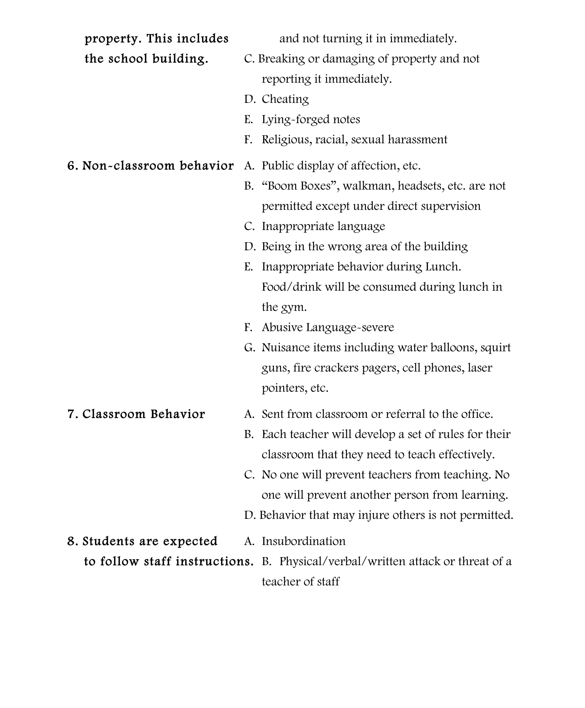 Elementary pupils' handbook | DOC