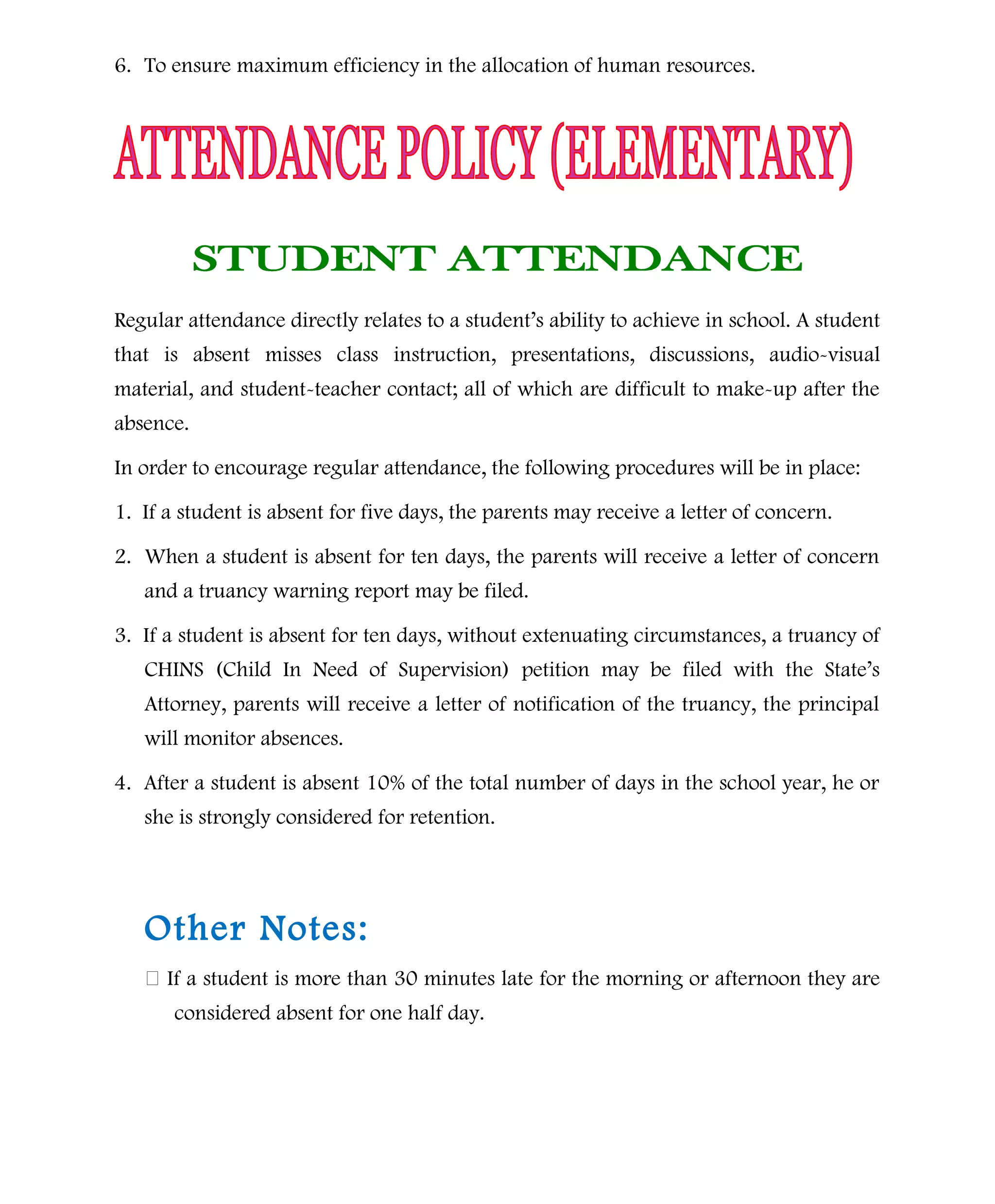Elementary pupils' handbook | DOC