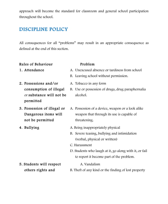 Elementary pupils' handbook | DOC