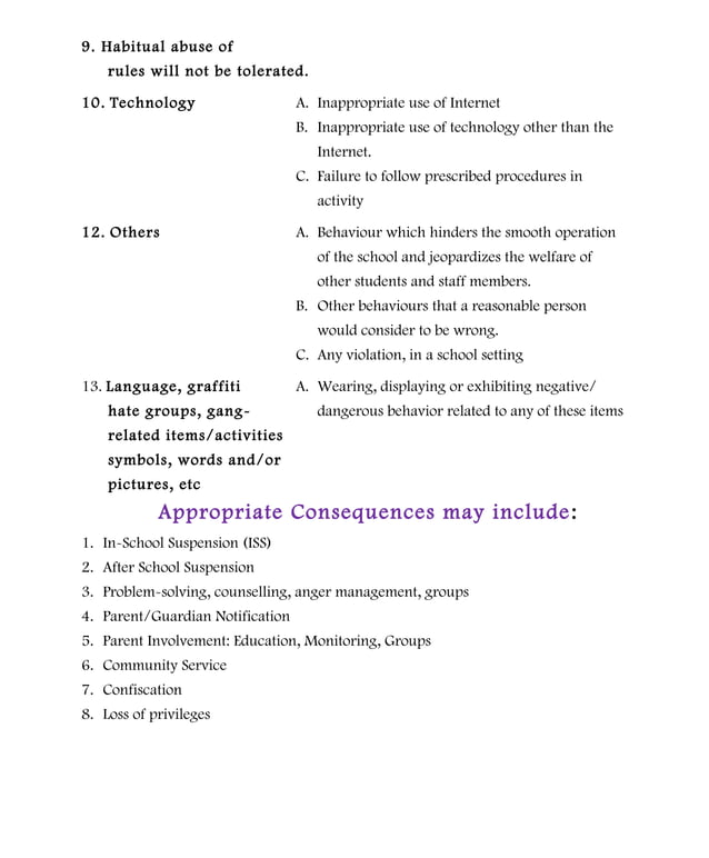 Elementary pupils' handbook | DOC