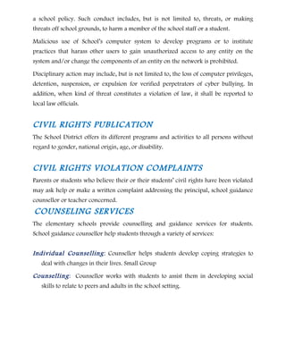 Elementary pupils' handbook | DOC