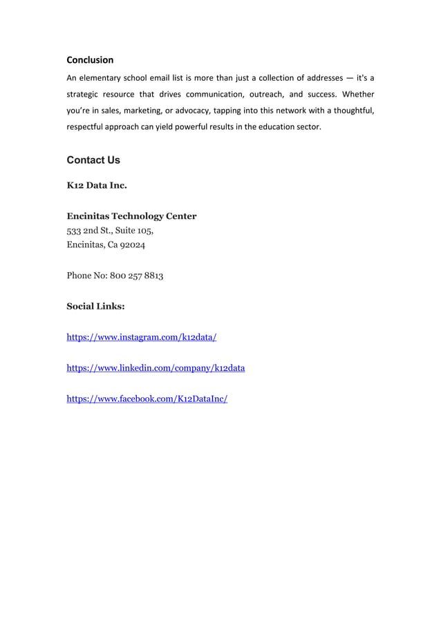 Elementary School Email List - A Powerful Tool for Educational Outreach ...