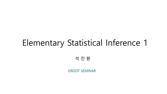 Elementary statistical inference1 | PPT