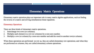 Elementary transformation | PPTX