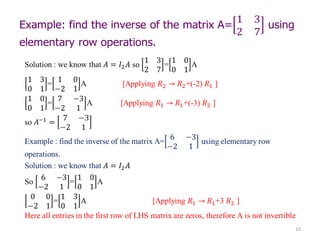 INVERSE OF MATRIX | PDF