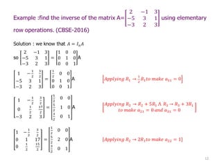 INVERSE OF MATRIX | PDF