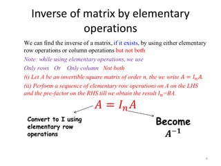 INVERSE OF MATRIX | PDF