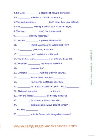 WAS WERE ACTIVITY | PDF