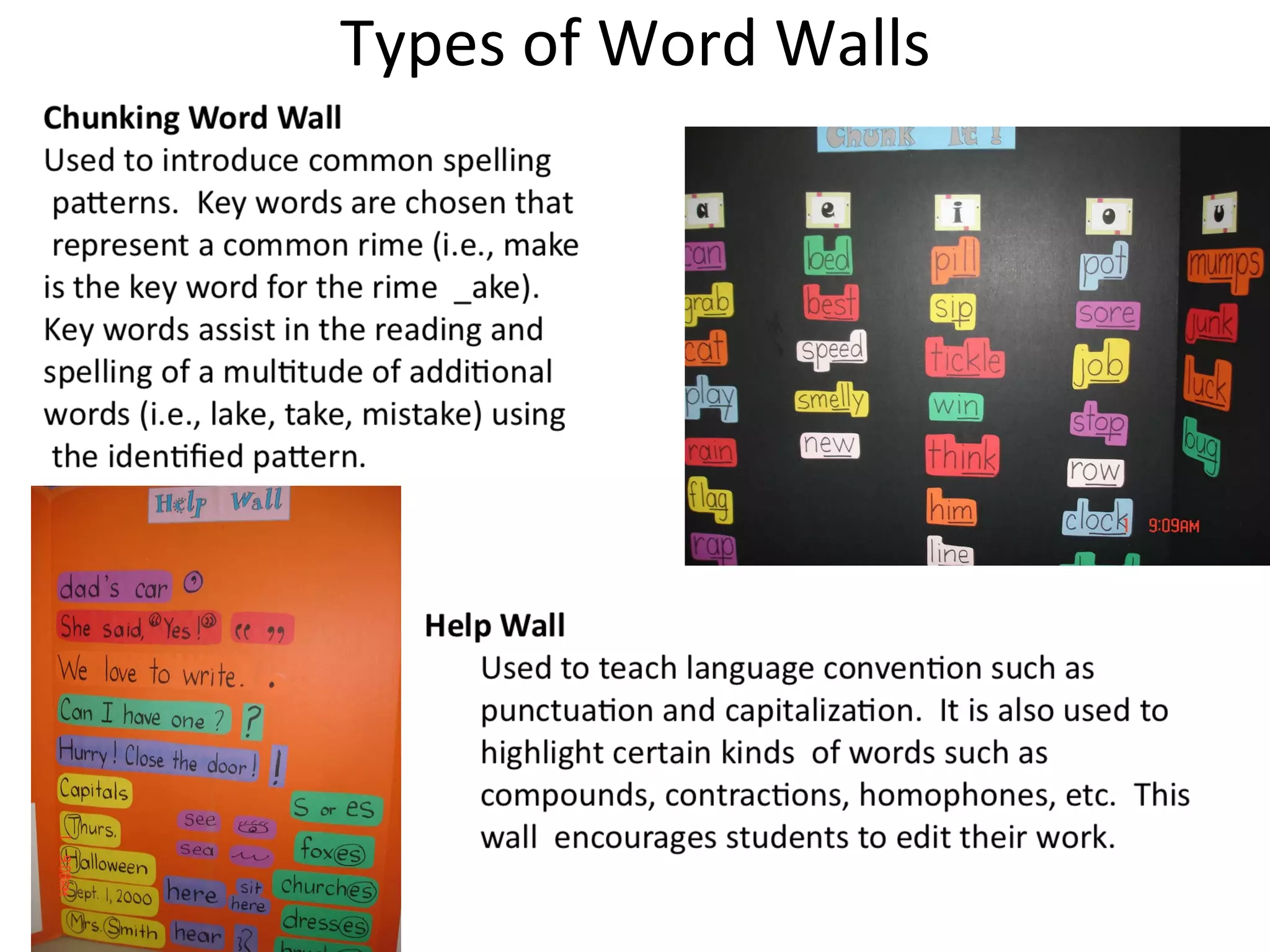 Elementary Word Walls | PPT