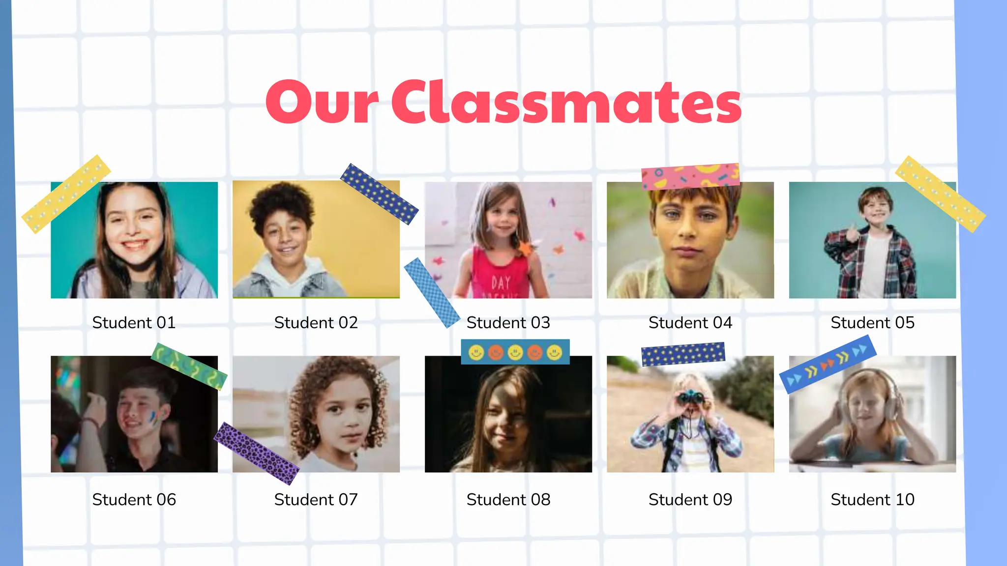 Elementary Yearbook Blue and White Cute Illustrative Yearbook ...