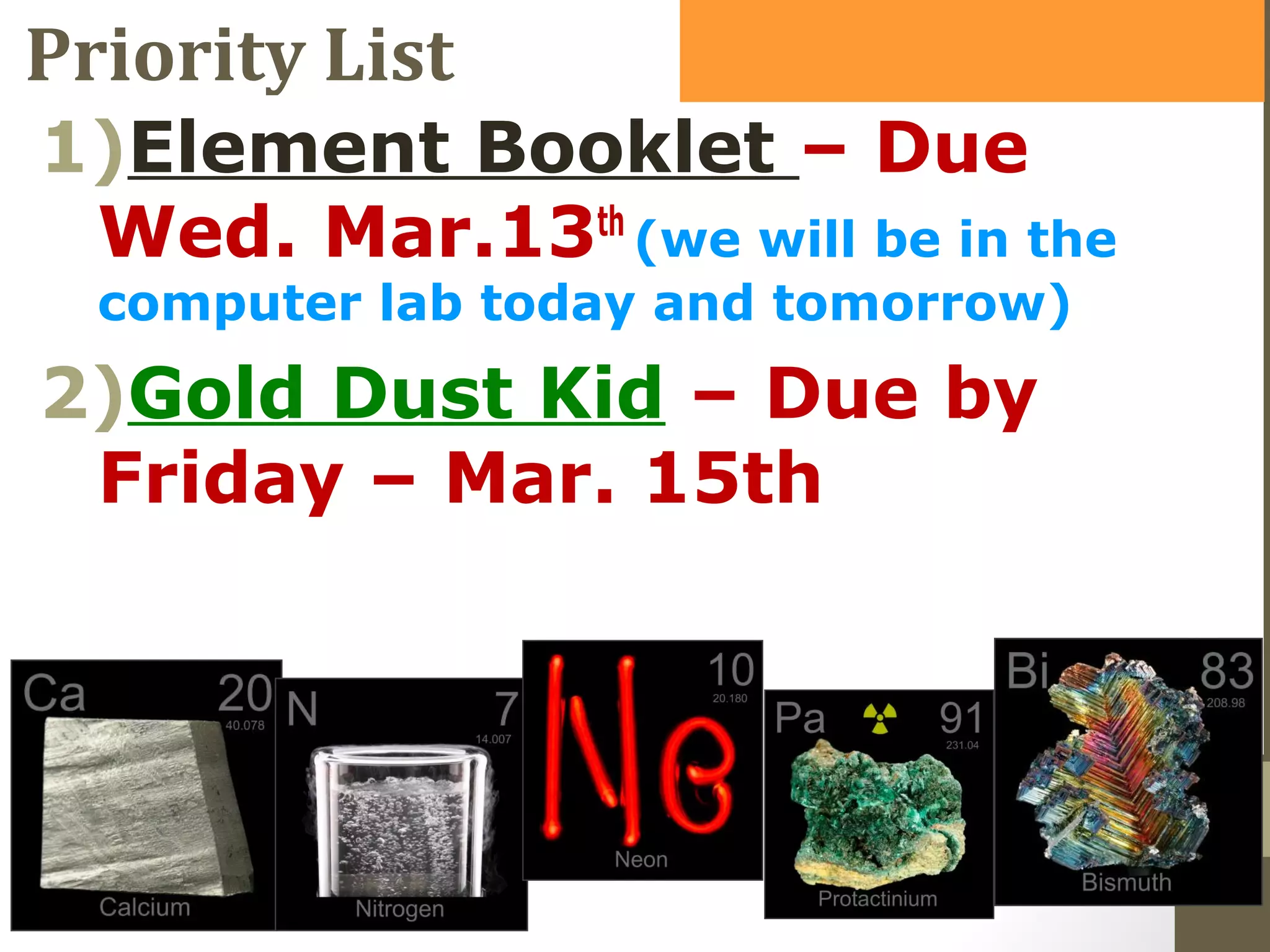 Element Booklet- Day 1 | PPT