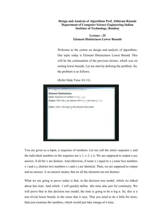 Element distinctness lower bounds | PPT