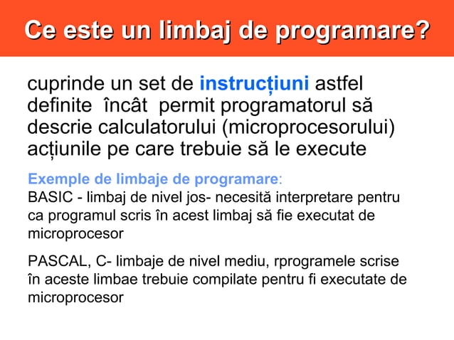 Elemente de programare ap | PPT