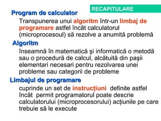 Elemente de programare ap | PPT