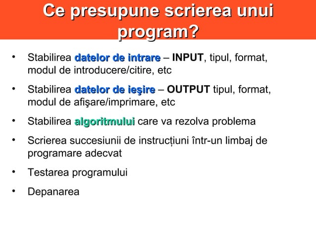 Elemente de programare ap | PPT