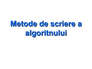 Elemente de programare ap | PPT