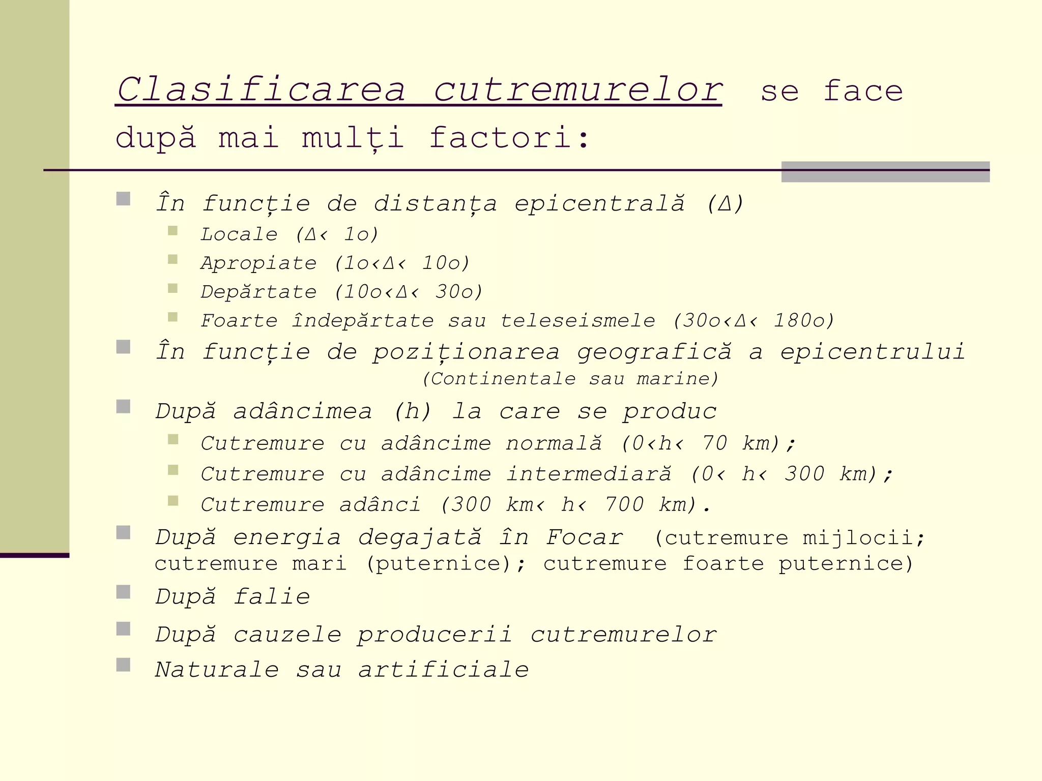 Elemente de seismologie | PPS