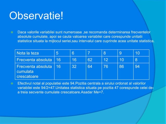 Elemente de statistica | PPTX