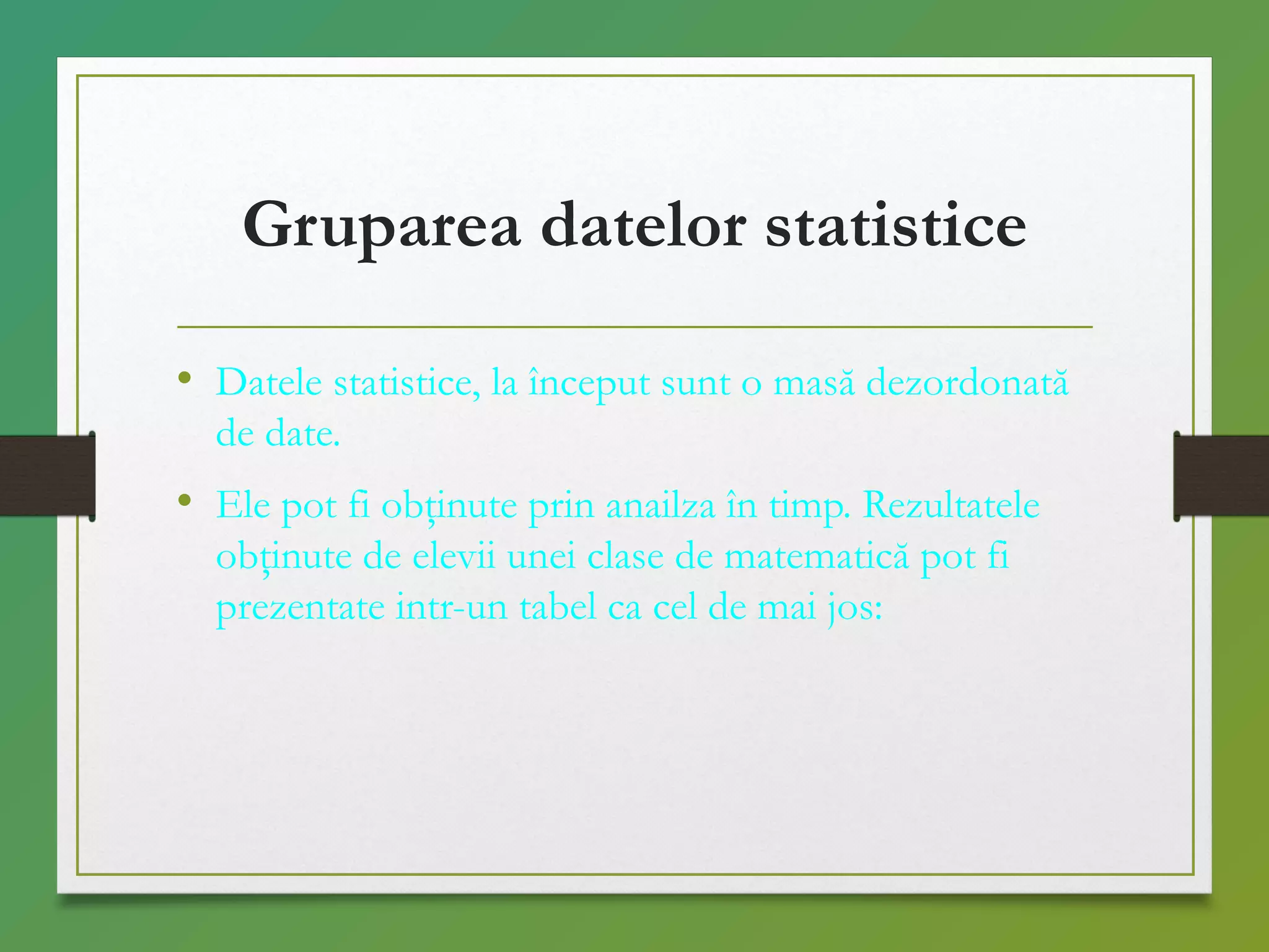 Elemente de statistica matematica și probabilitatea | PPT