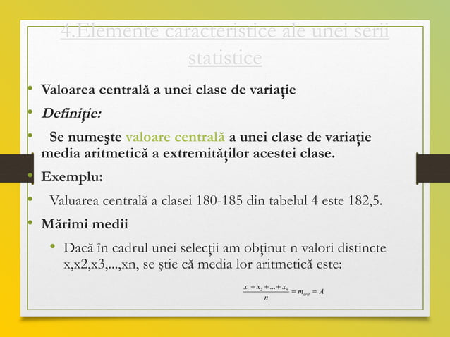 Elemente de statistica matematica și probabilitatea | PPT