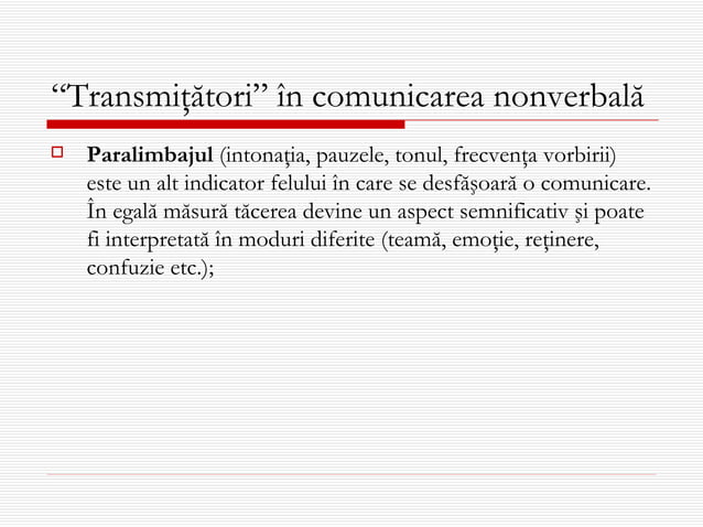 Elemente de teoria comunicarii | PPT