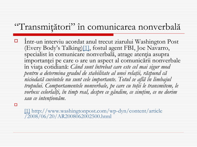 Elemente de teoria comunicarii | PPT