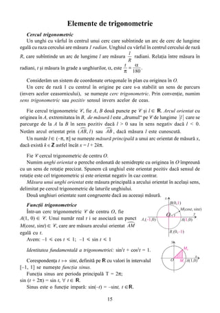 Elemente de trigonometrie | PDF
