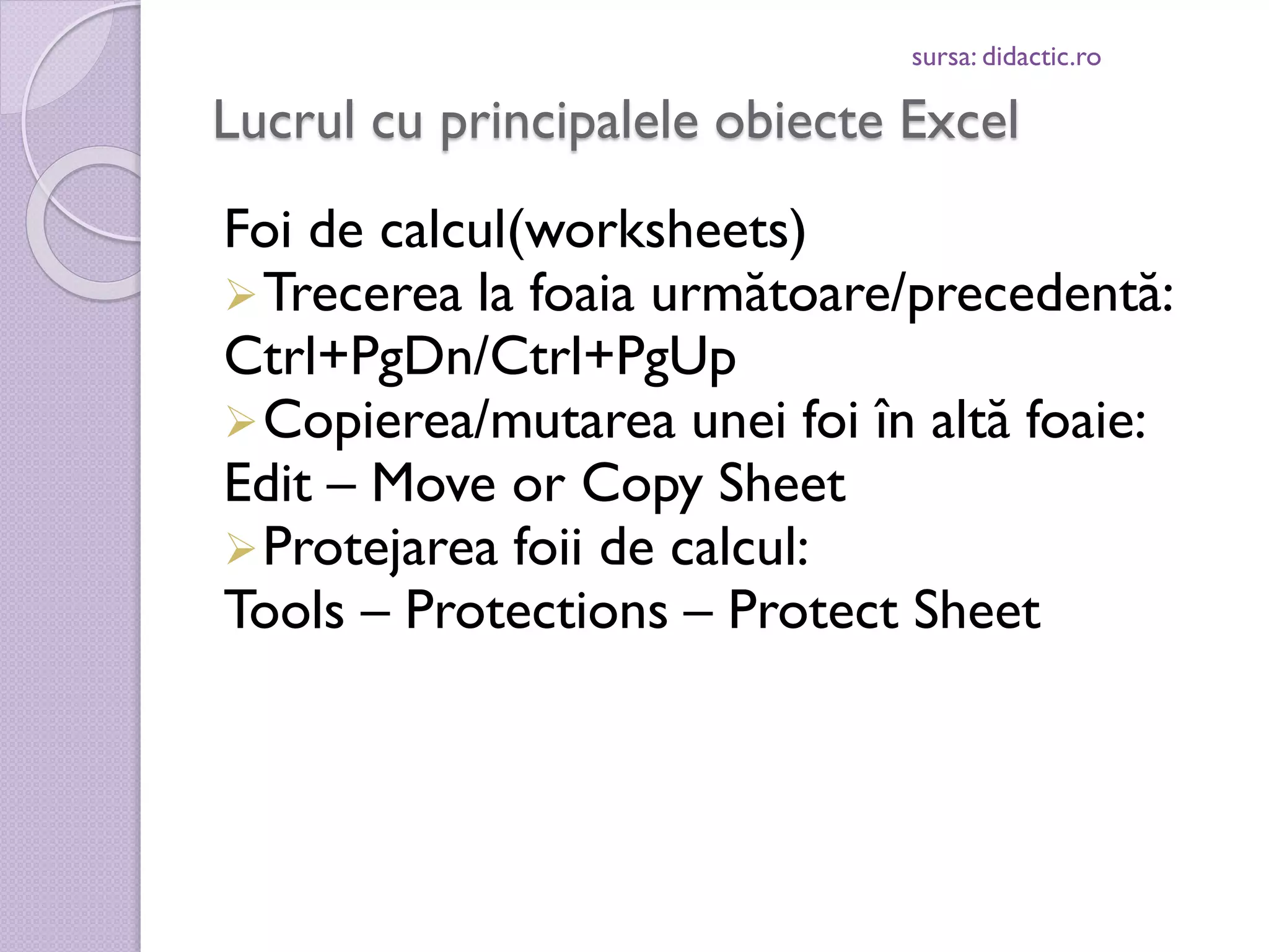 Elemente introductive excel | PPT