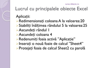 Elemente introductive excel | PPTX