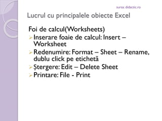 Elemente introductive excel | PPT