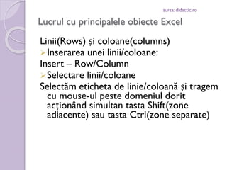 Elemente introductive excel | PPT