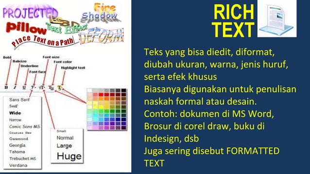 Elemen teks dalam multimedia