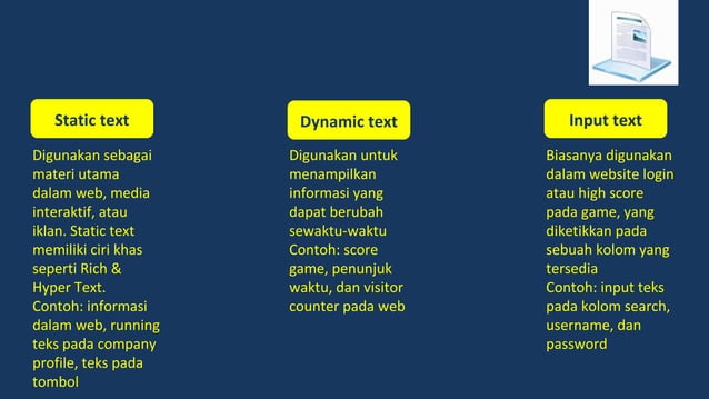 Elemen teks dalam multimedia