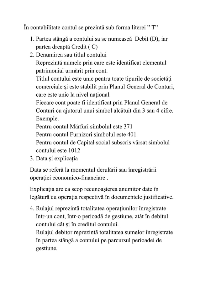 elementele contului bazele contabilitatuu | DOCX