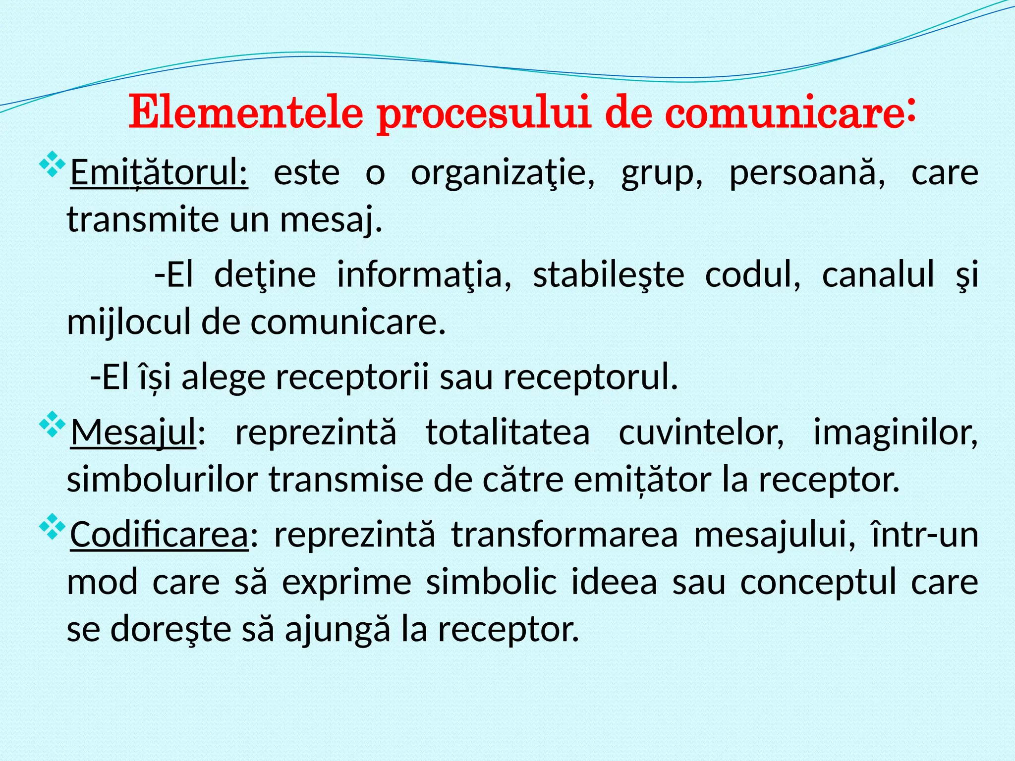 Elementele procesului de comunicare | PPTX