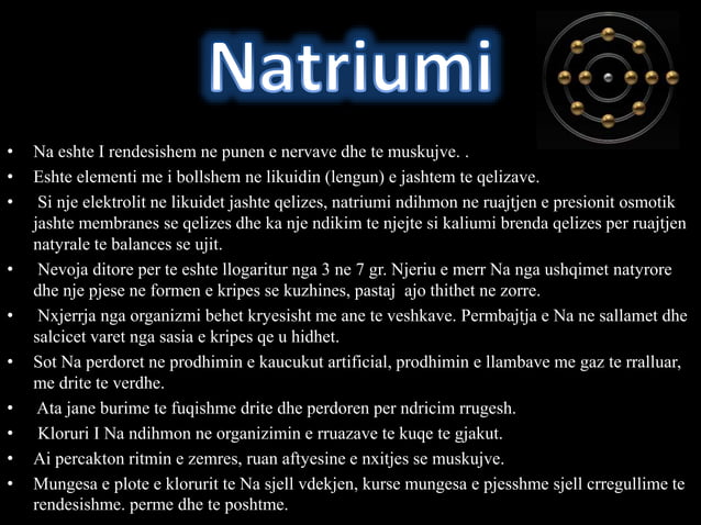 Elementet kimik ne trupin tone projekt kimi | PPTX