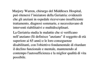 Elementi di geriatria | PDF