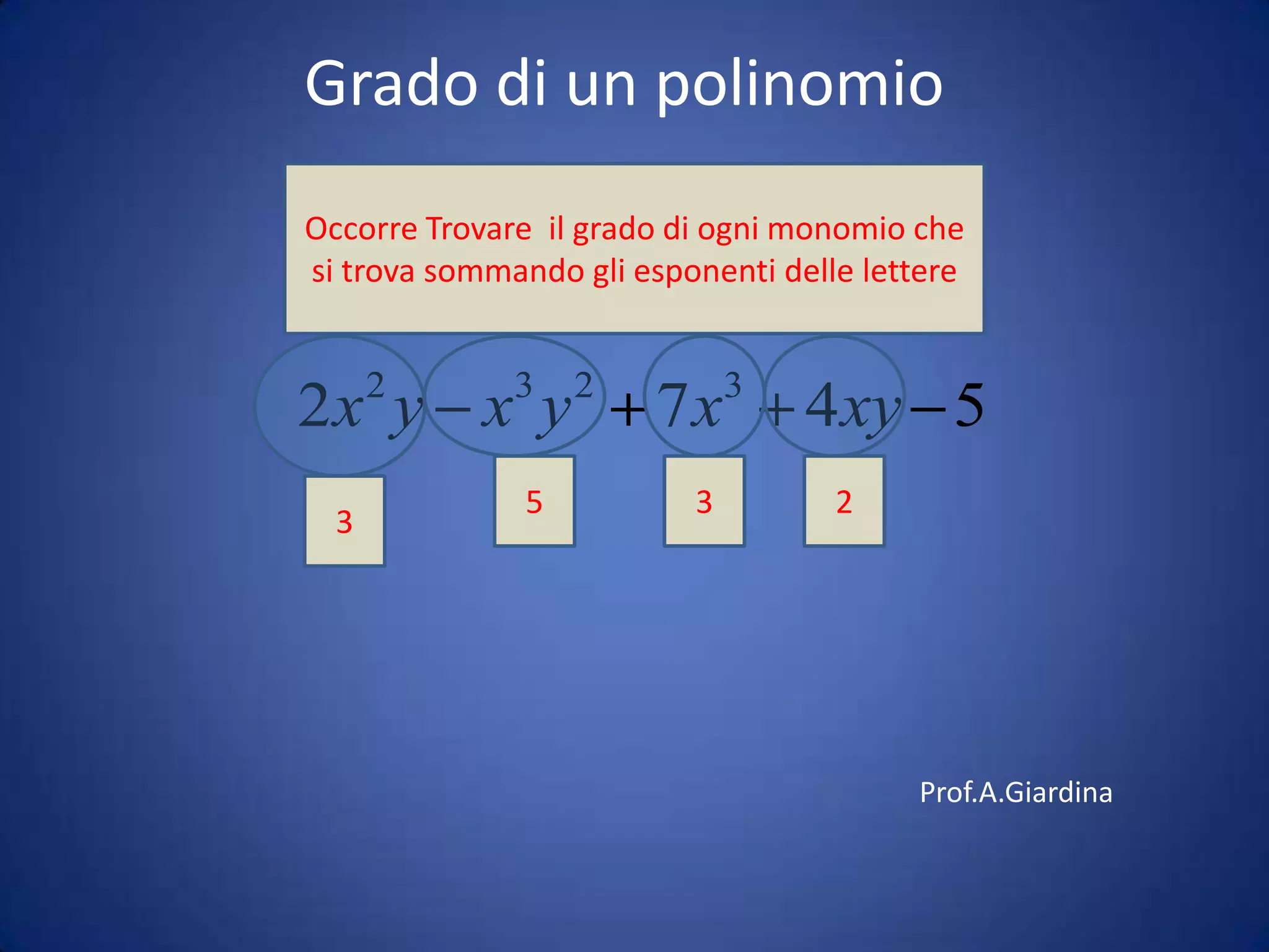 Elementi generali sui polinomi | PPTX