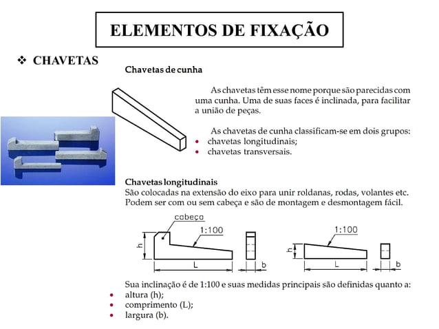 elemento Chavetas material de apoio didatico | PDF