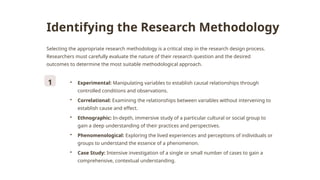 Research Methodology: Element of Research Design.pptx | Educational ...