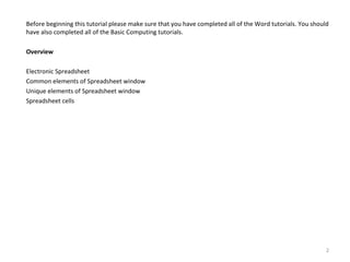 Element of an electronic speadsheet ms excel | PPT