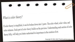 Elements of arts: COLOR | PPTX