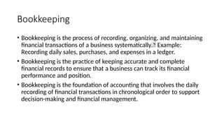 ELEMENT OF BOOKKEEPING123456789004444444 | PPTX