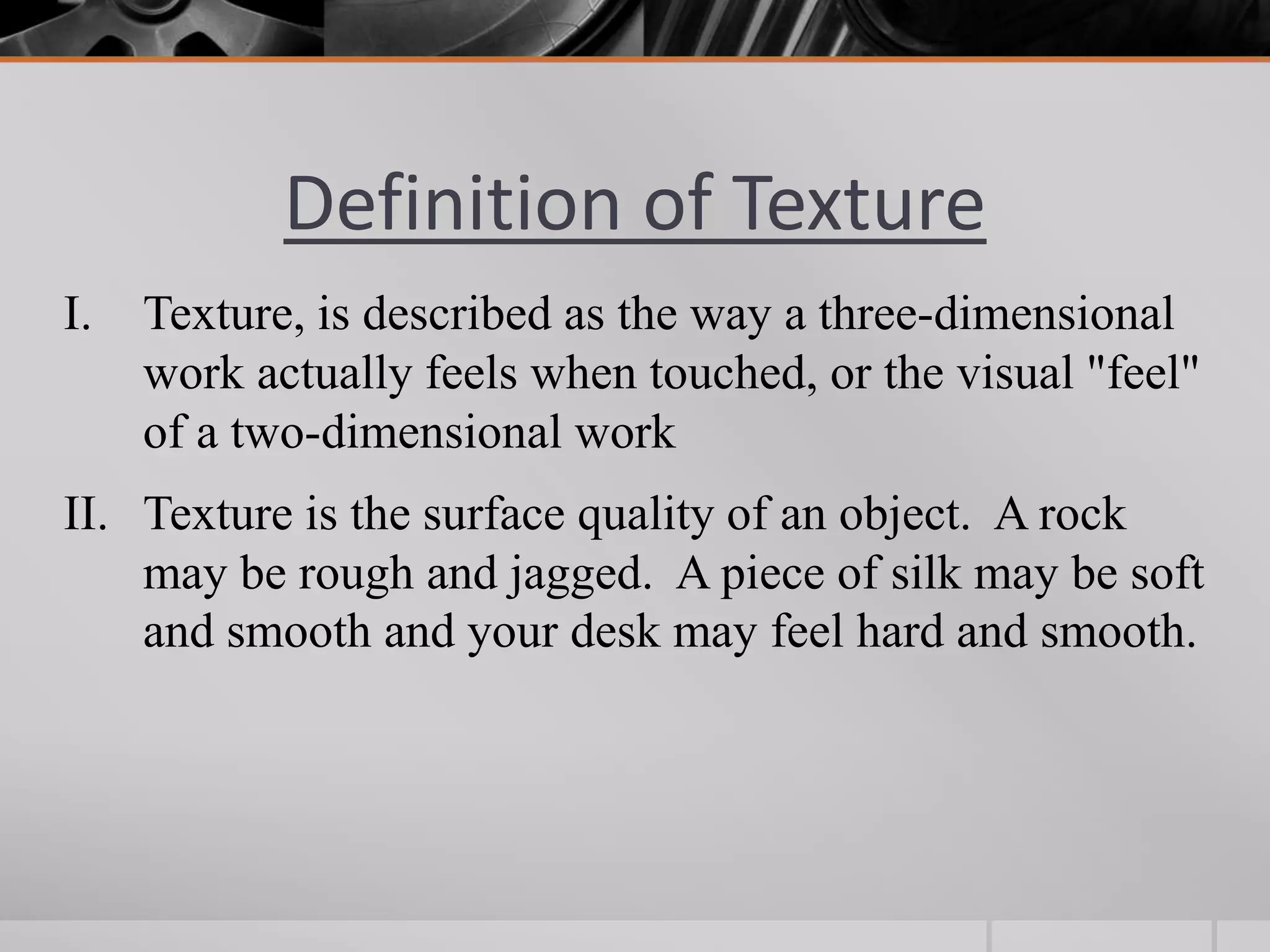 Element of design texture | PPTX