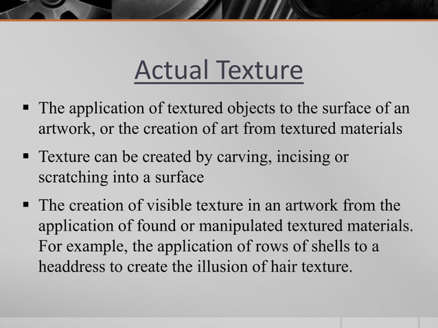 Element of design texture | PPTX