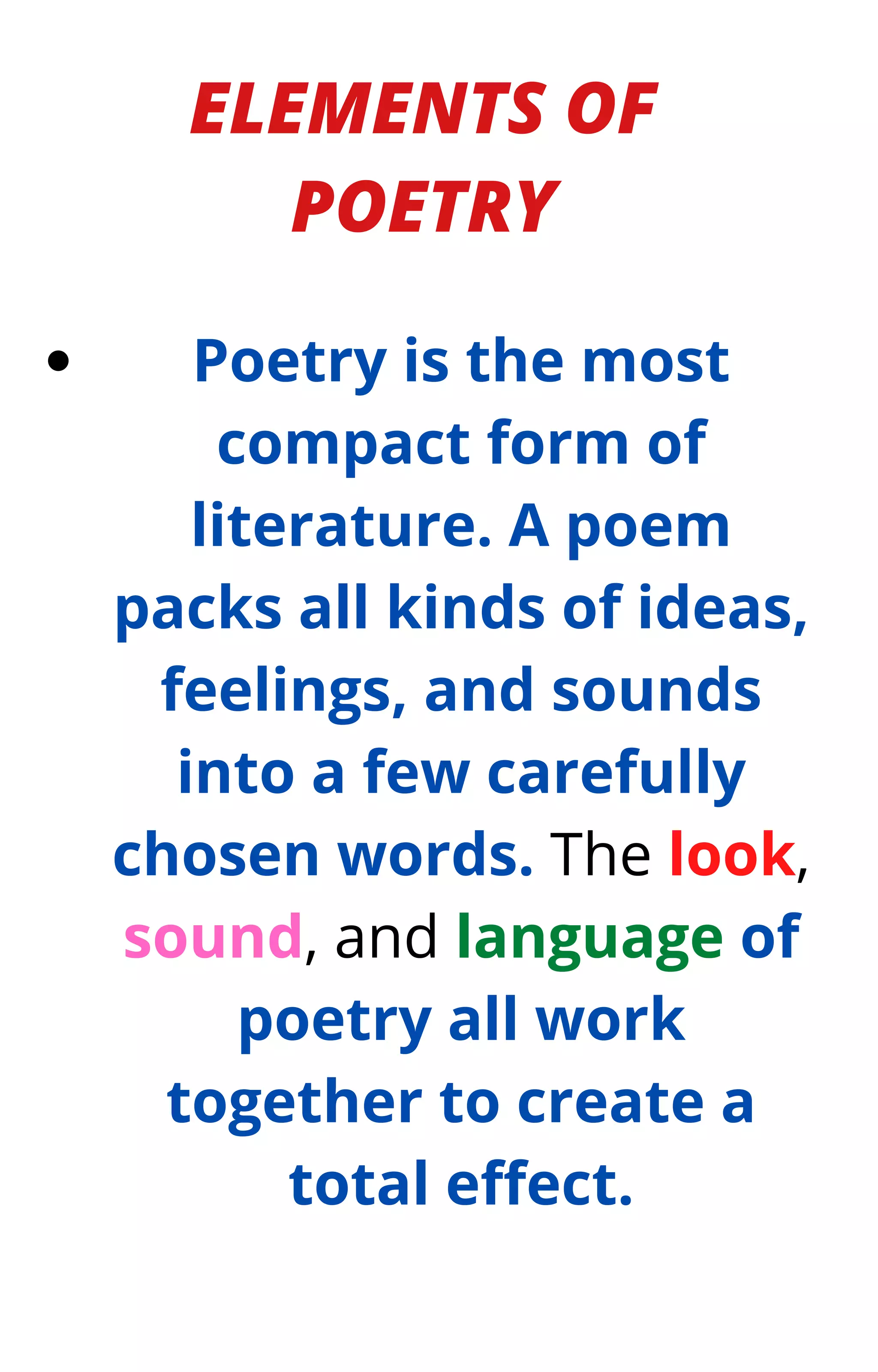 Element of poetry | PDF