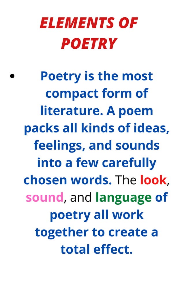 Element of poetry | PDF