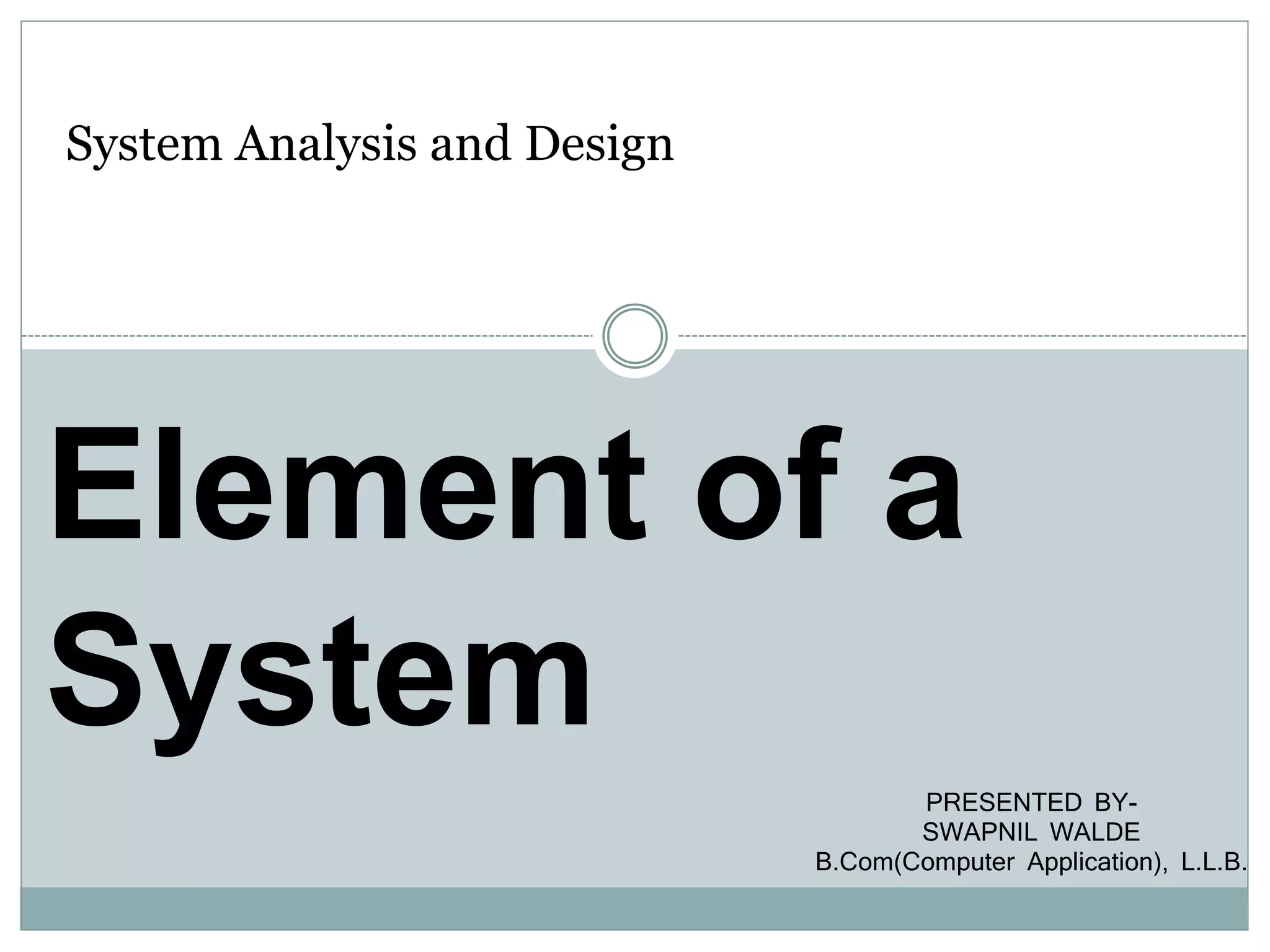 Element of system | PPTX