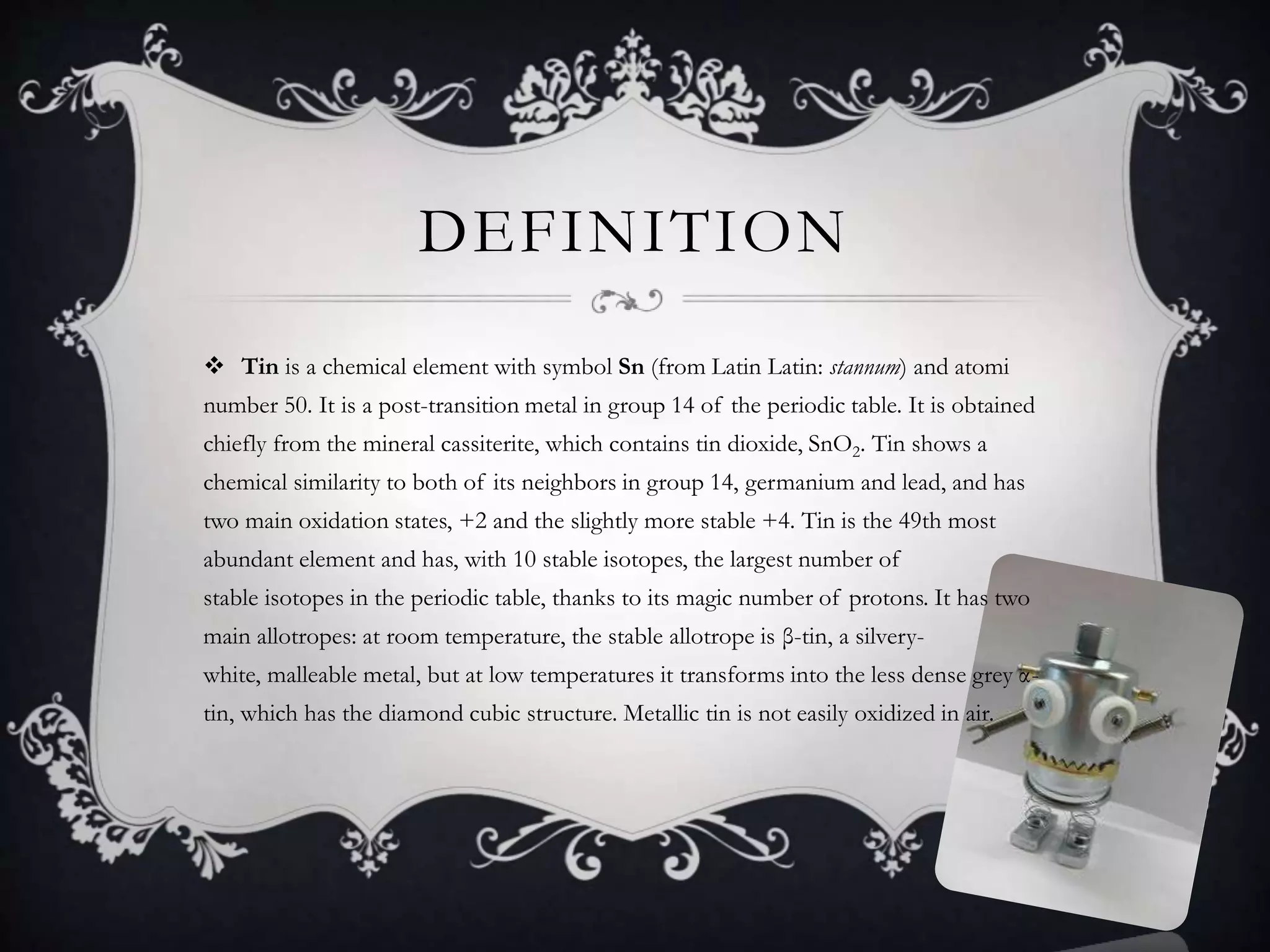 Element of tin | PPTX